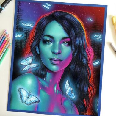 Vibrant Pencil Drawings Full With Colors