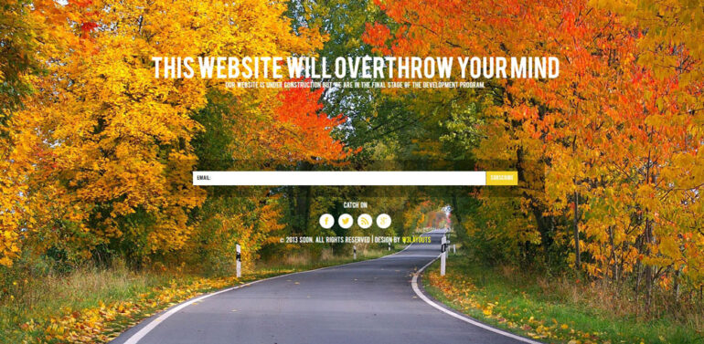Simple Under Construction & Coming Soon HTML Page Free Download