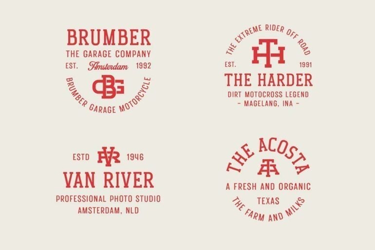 Monogram Holder Font Slab Serif Display Typeface
