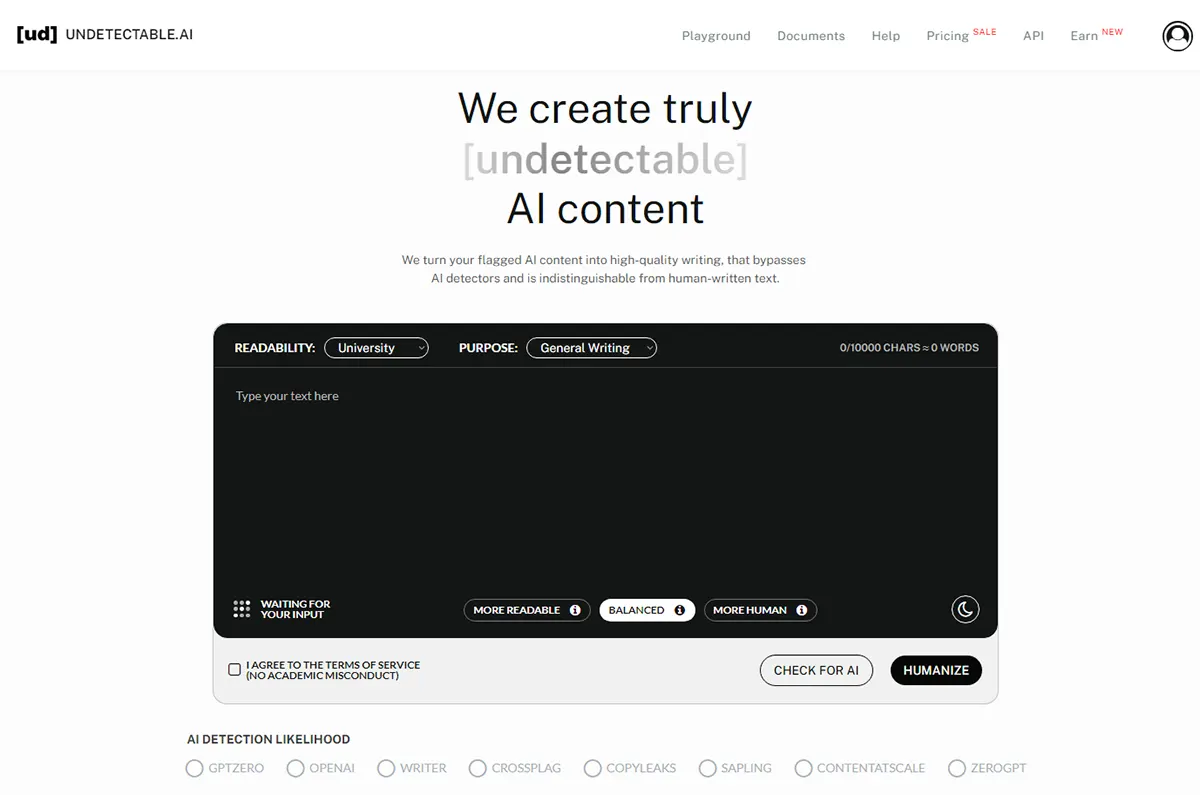 Undetectable AI