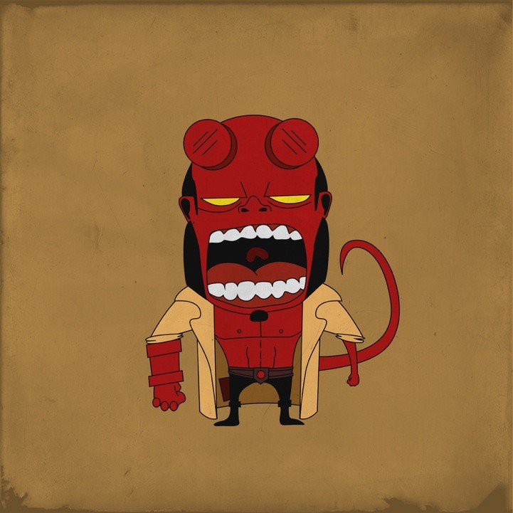 20 Superheroes Screaming Illustration