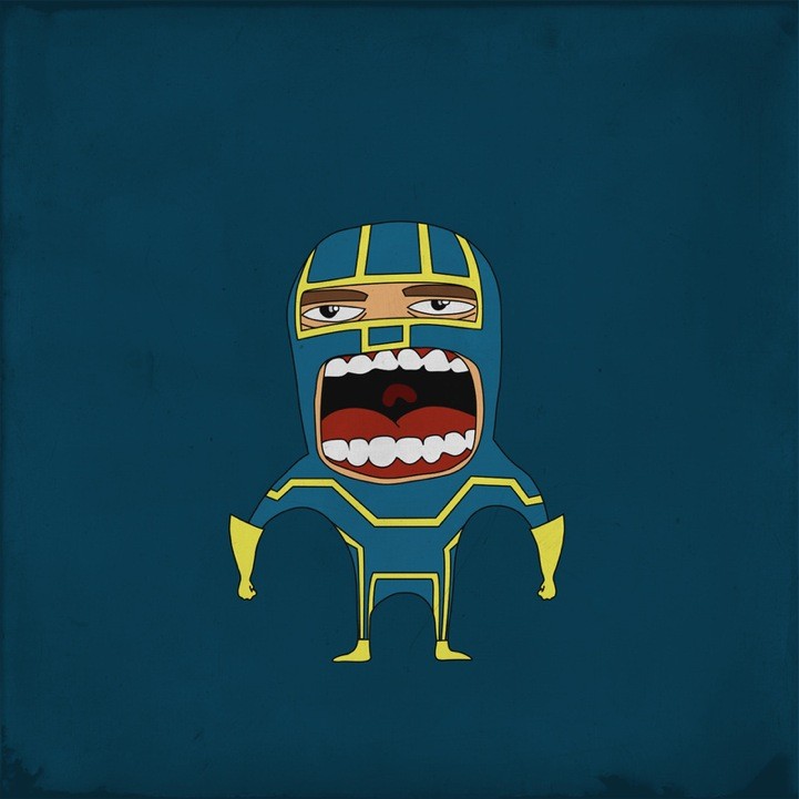 20 Superheroes Screaming Illustration
