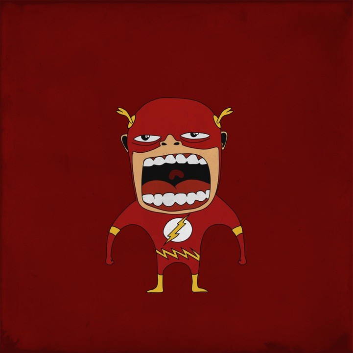 20 Superheroes Screaming Illustration
