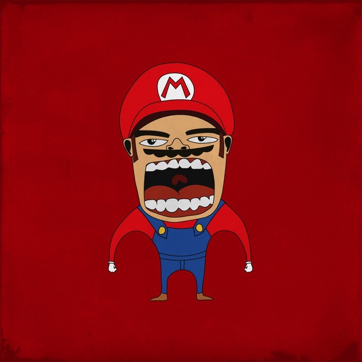 20 Superheroes Screaming Illustration