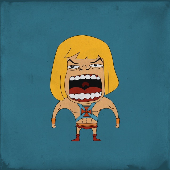 20 Superheroes Screaming Illustration