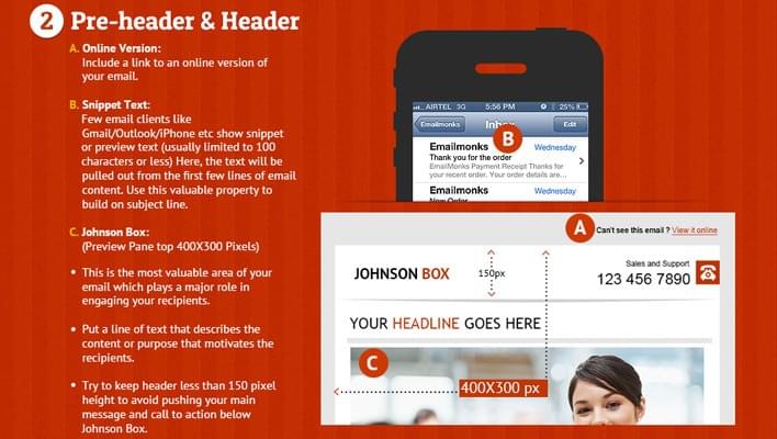 Top 10 Email Design Best Practices - Infographic