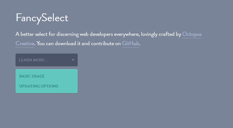 Fancyselect - A Better Select For Web Developers