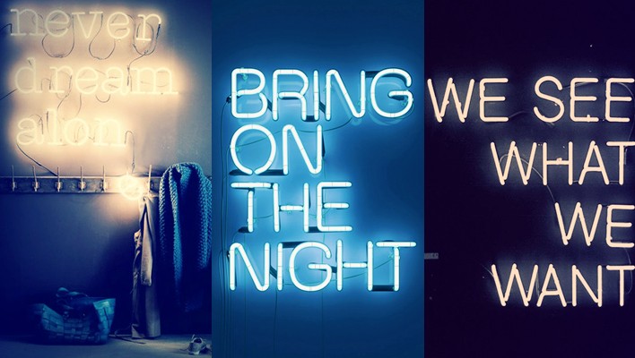 30 Amazing Neon Light Typography Designs