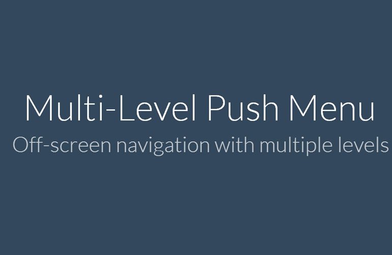 Multi-Level Off-Canvas Menu With jQuery and CSS3