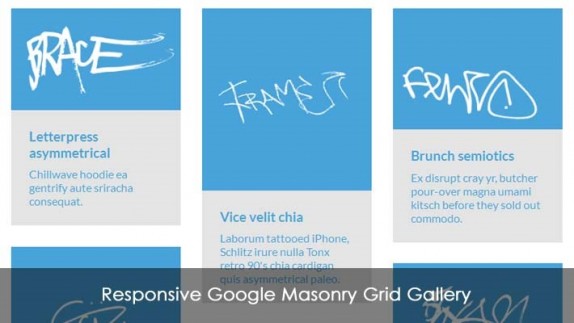 Responsive Google Masonry Grid Gallery