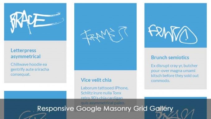 Responsive Google Masonry Grid Gallery