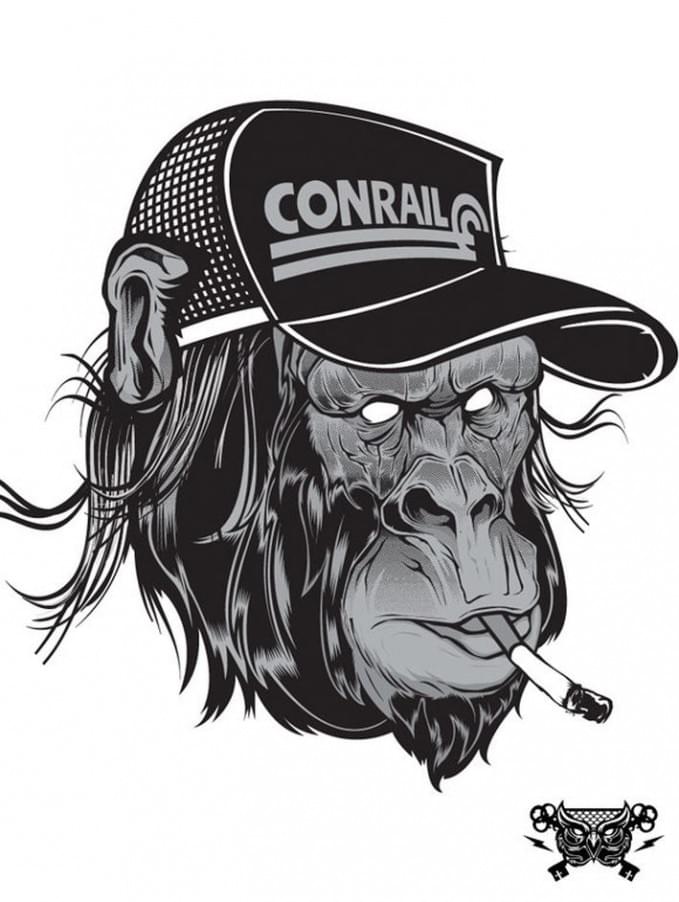 Awesome Grayscale Vector Illustration by Joshua M. Smith