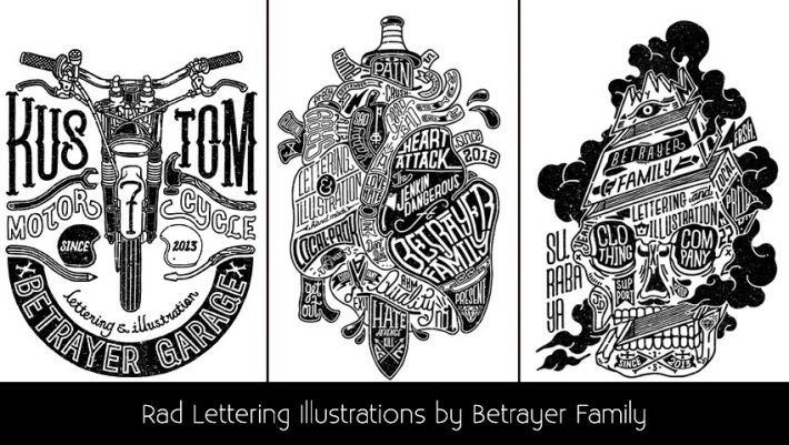 Rad Lettering Illustrations by Betrayer Family