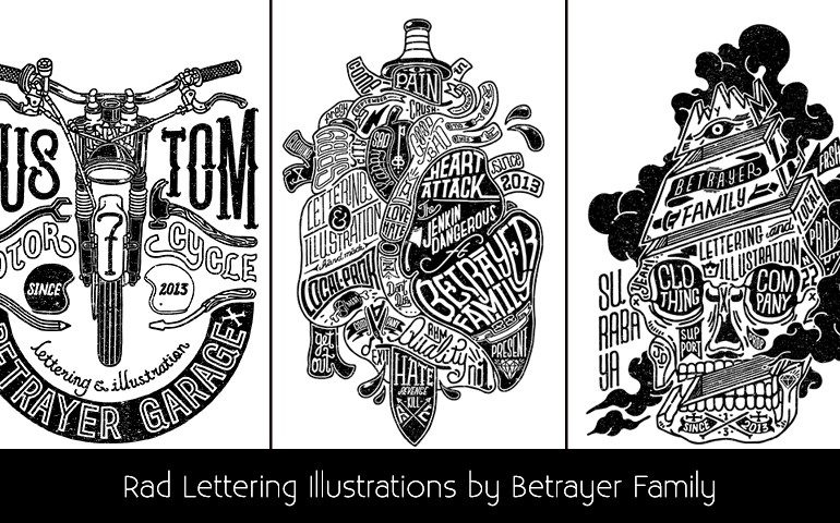 Rad Lettering Illustrations by Betrayer Family