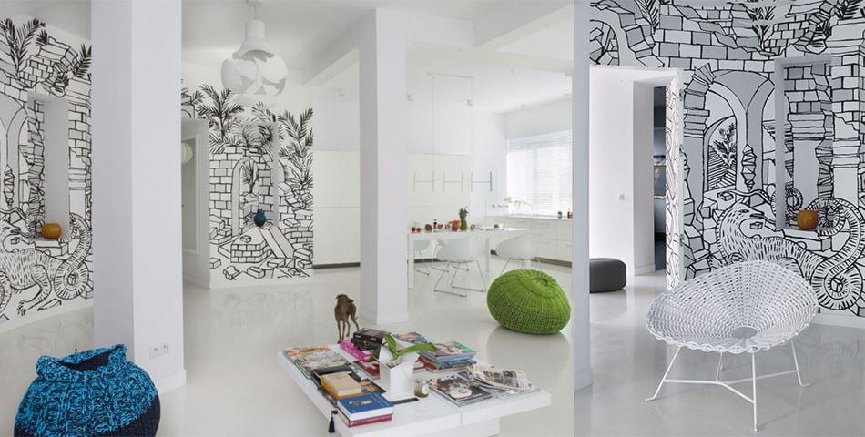 Creative Wall Mural that Enhanced Your Apartment Interior