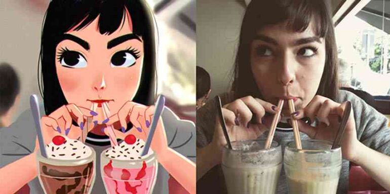 Creative Digital Art Paintings of Random People into Fun Illustrations