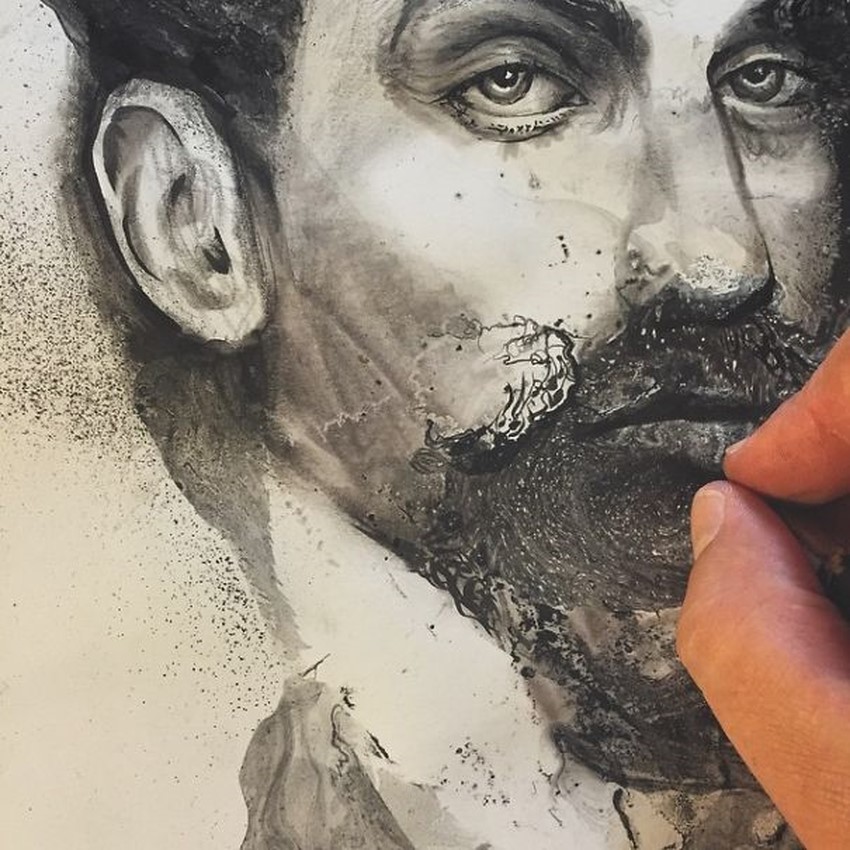 Splash Ink paintings Chaos by Glen Ronald