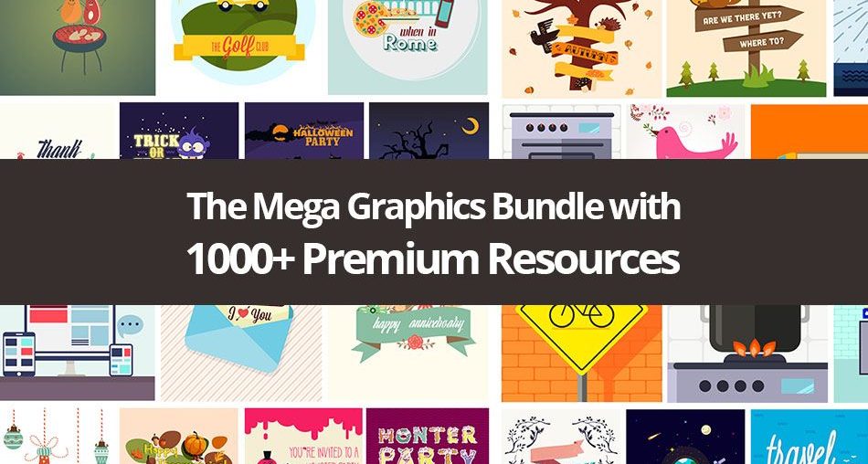 The Mega Graphics Bundle with 1000+ Premium Resources