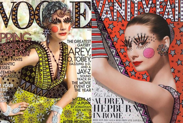 Artistic Illustrations on Fashion Magazine Covers