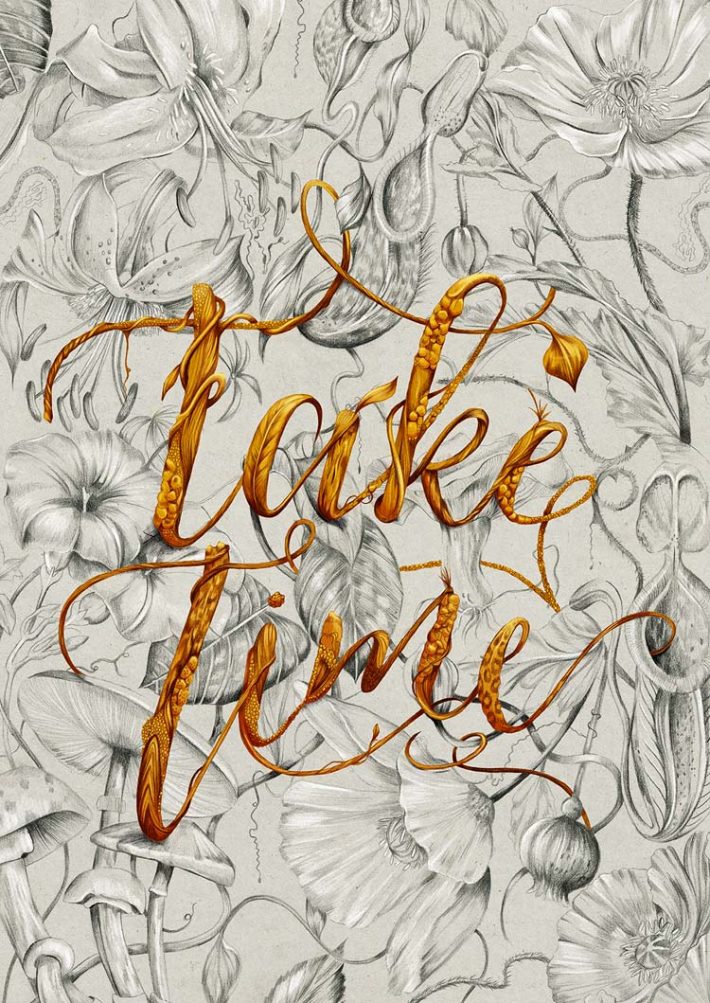 25 Floral Typography Designs Blend with Flowers