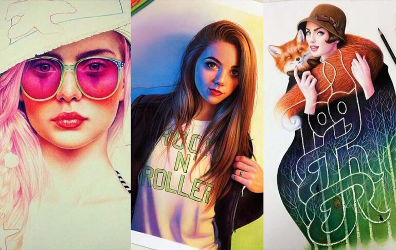 Vibrant Pencil Drawings Full With Colors