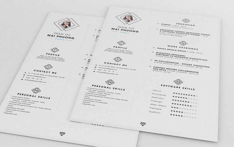 Best Free Clean Resume Templates in PSD, AI and Word Docx Format