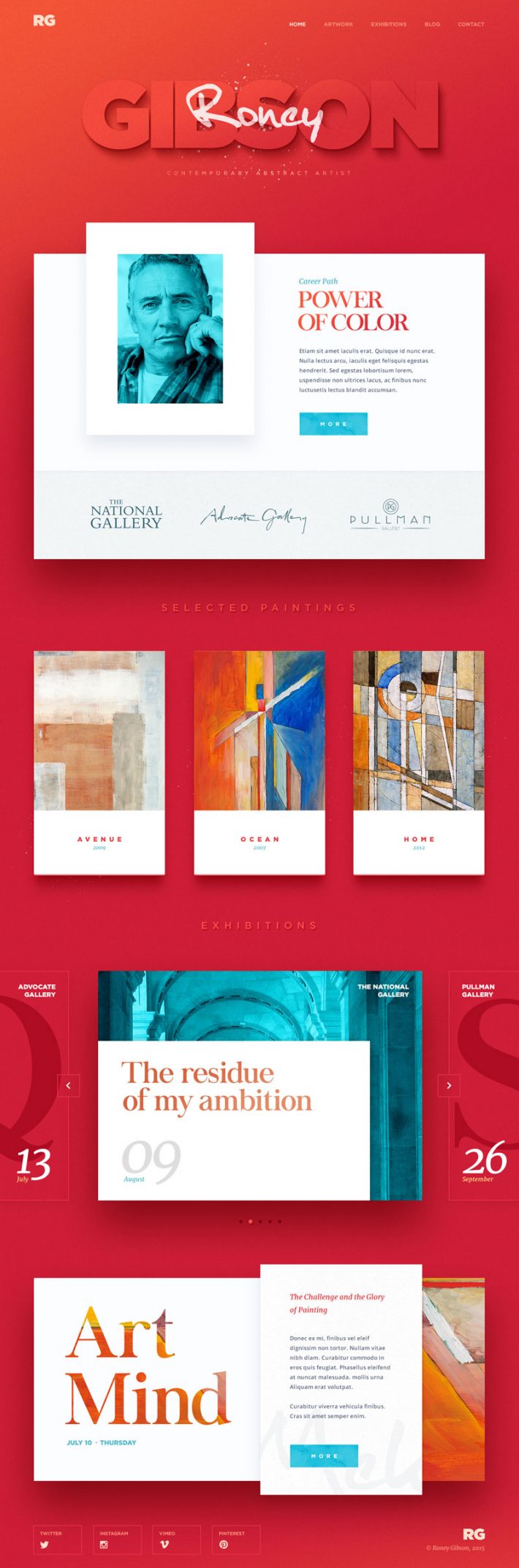 Small Promo Website Design - Roney Gibson