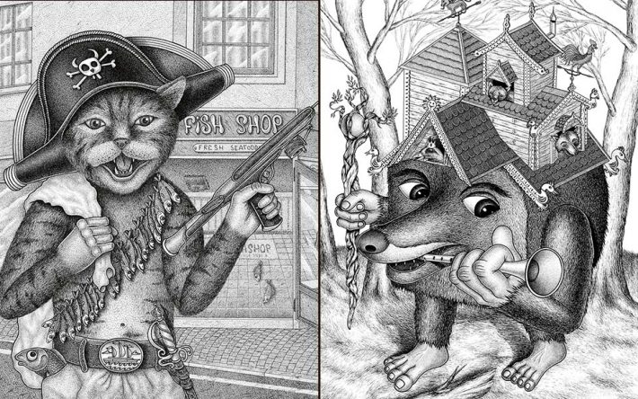Marvelous Hand Drawn Graphic Work Set by Dima Kashtalyan