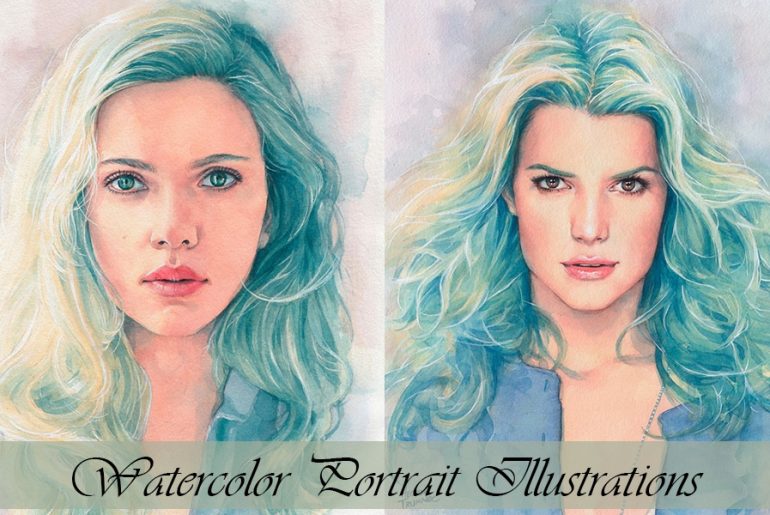Wonderful Watercolor Portrait Illustrations by Hector
