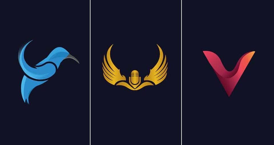 Designer Created Creative Logos with Golden Ratio