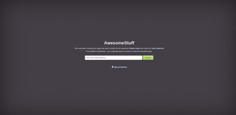 Simple Under Construction & Coming Soon HTML Page Free Download