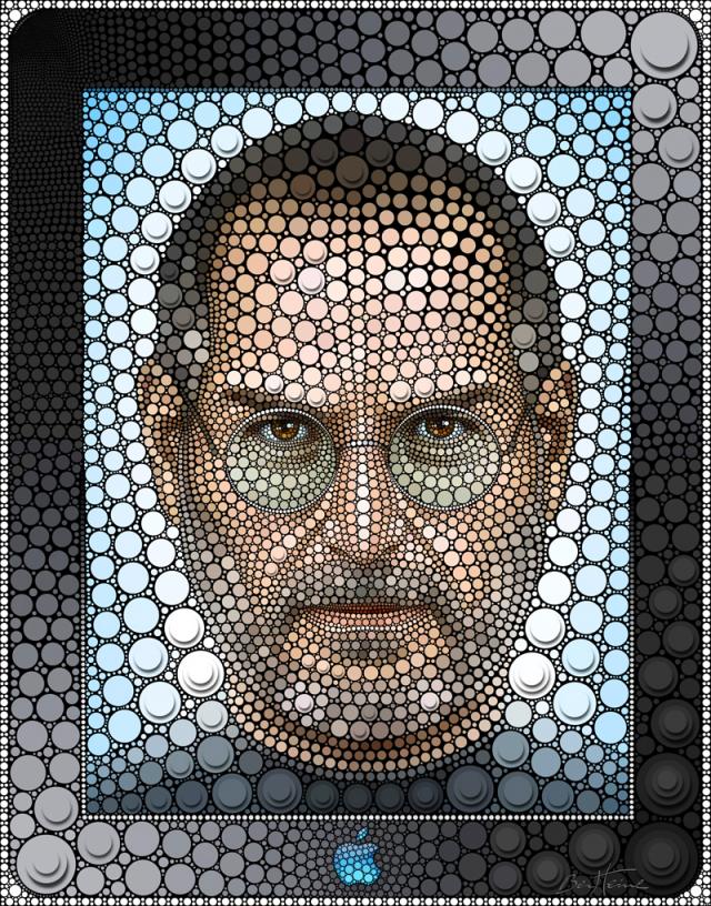 Celebrity Portraits Created with Circles - Digital Circlism by Ben Heine