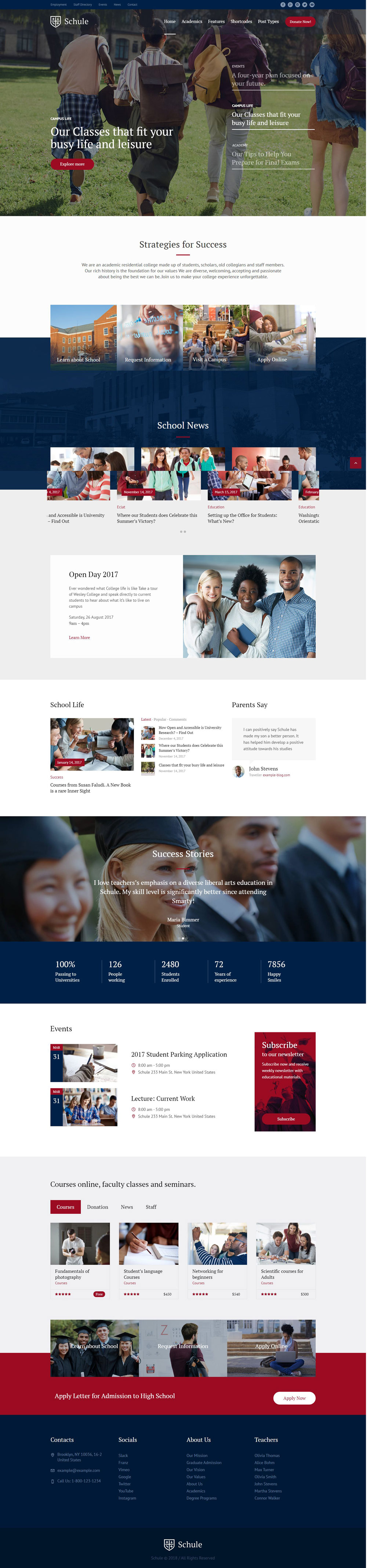 Modern and Creative School Website Designs for Inspiration