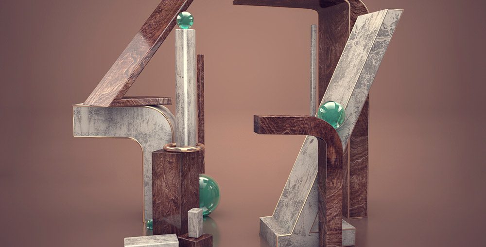 Outstanding 101 Creative Numbers Typography by Alexis Persani