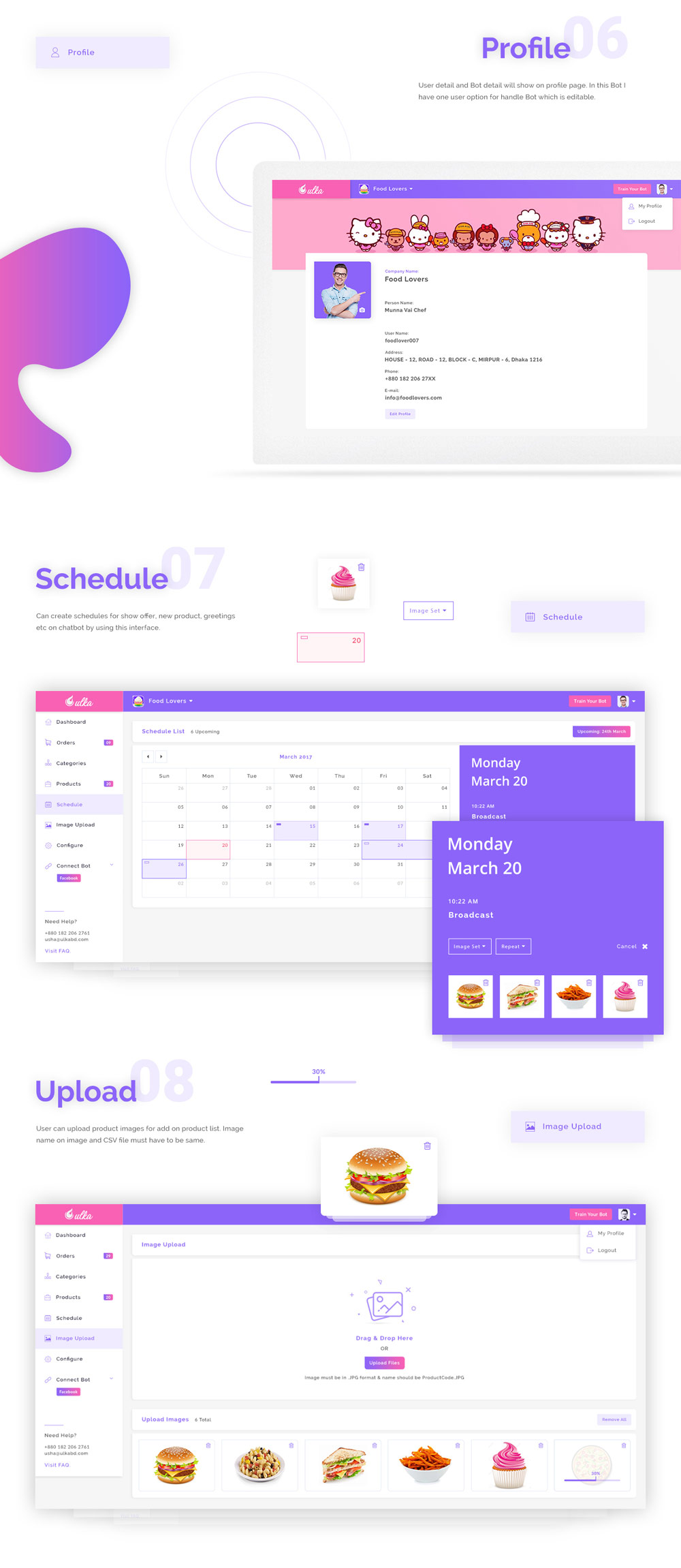 Chatbot Dashboard Design Free PSD