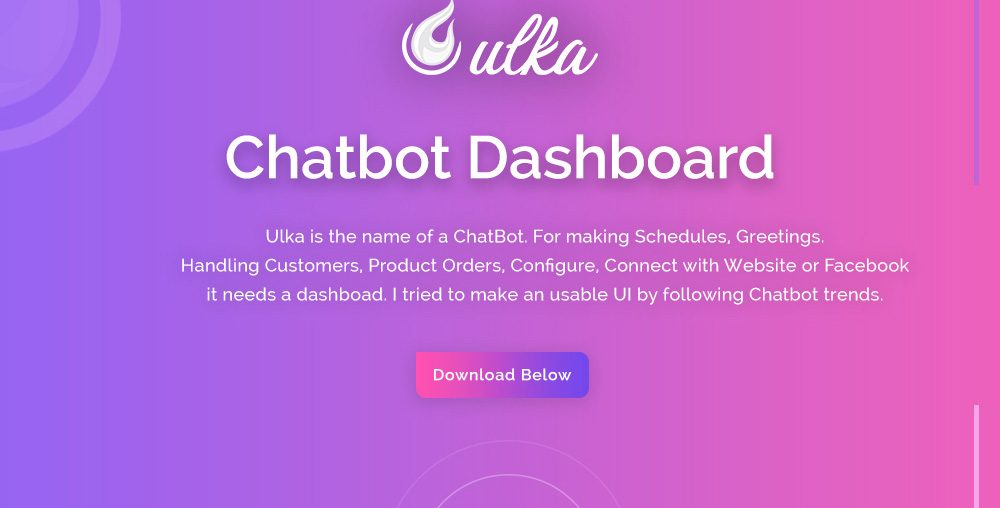 Chatbot Dashboard Design Free PSD