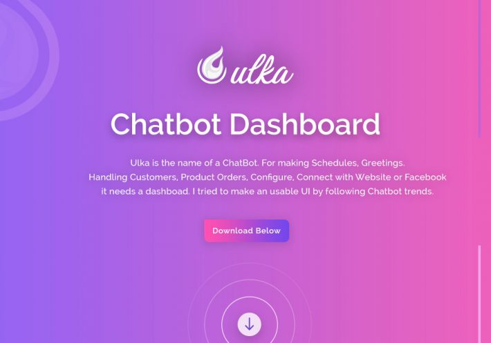 Chatbot Dashboard Design Free PSD