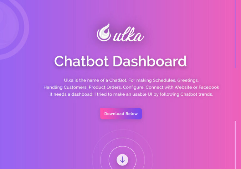 Chatbot Dashboard Design Free PSD