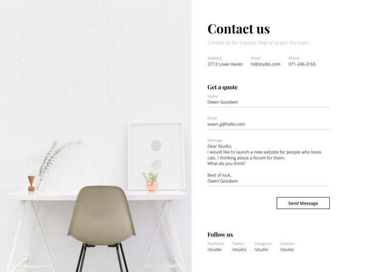 20 Beautiful Contact Us Page Designs for Inspiration