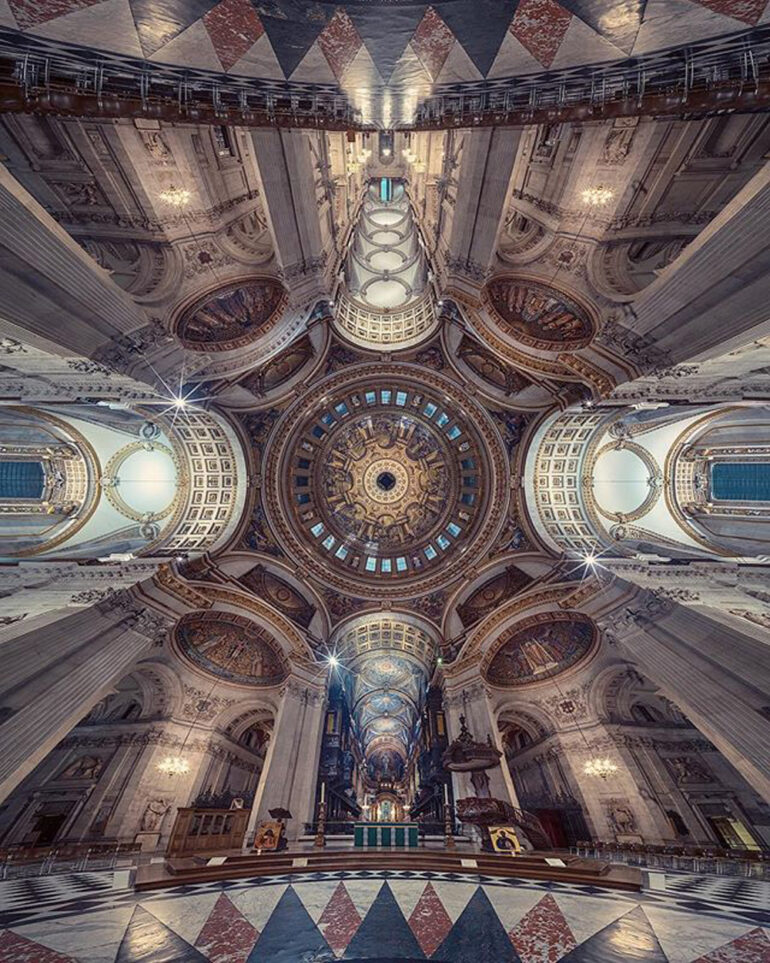 Panoramic Photographs of Architectural Symmetry