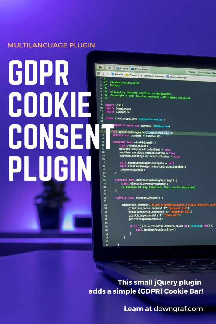 GDPR Cookie Consent JavaScript Plugin with multilingual function