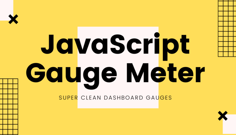Animated Clean JavaScript Gauge Meter Plugin