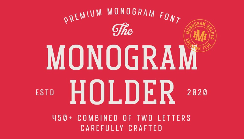 Monogram Holder Font Slab Serif Display Typeface