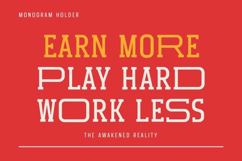 Monogram Holder Font Slab Serif Display Typeface